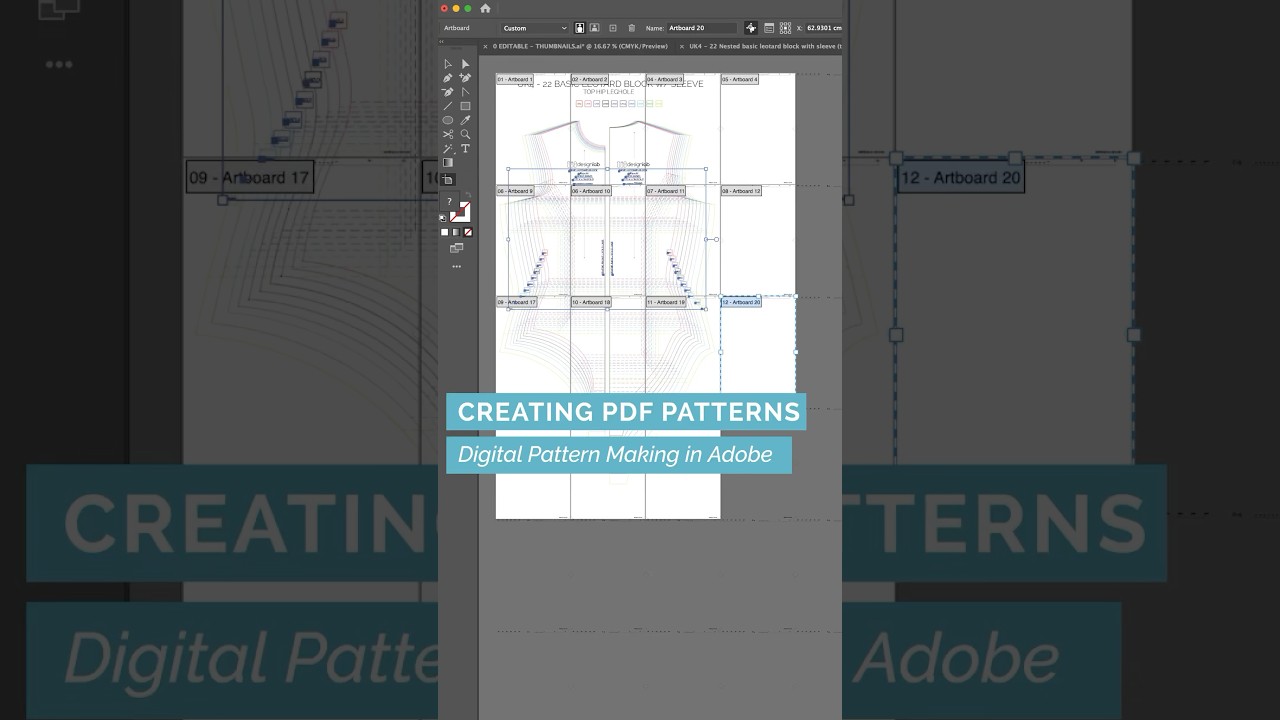 47/49 Creating multi-page PDF Patterns - Digital #patternmaking in #adobeillustrator #patterncutting