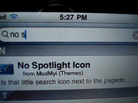 How To Get Rid Of The Spotlight Search Icon on iPod Touch & iPhone 3.0 OS