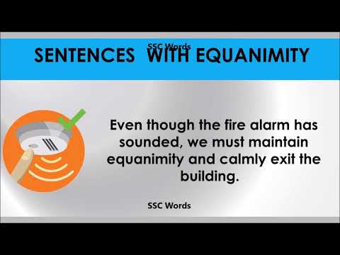 Equanimity # Improve English # Meaning and 5 sentences # GRE CAT GMAT word # SSC Words