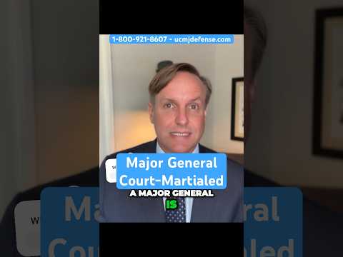 Air Force General Court-Martialed - UCMJ Article 120 - Court Martial Lawyer Reacts