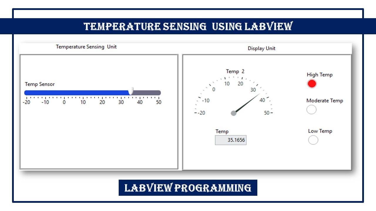 Temperature Sensing  Using LabVIEW | LabVIEW Programming