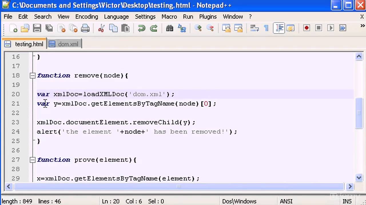 13  XML DOM Remove (Section 4 - XML)