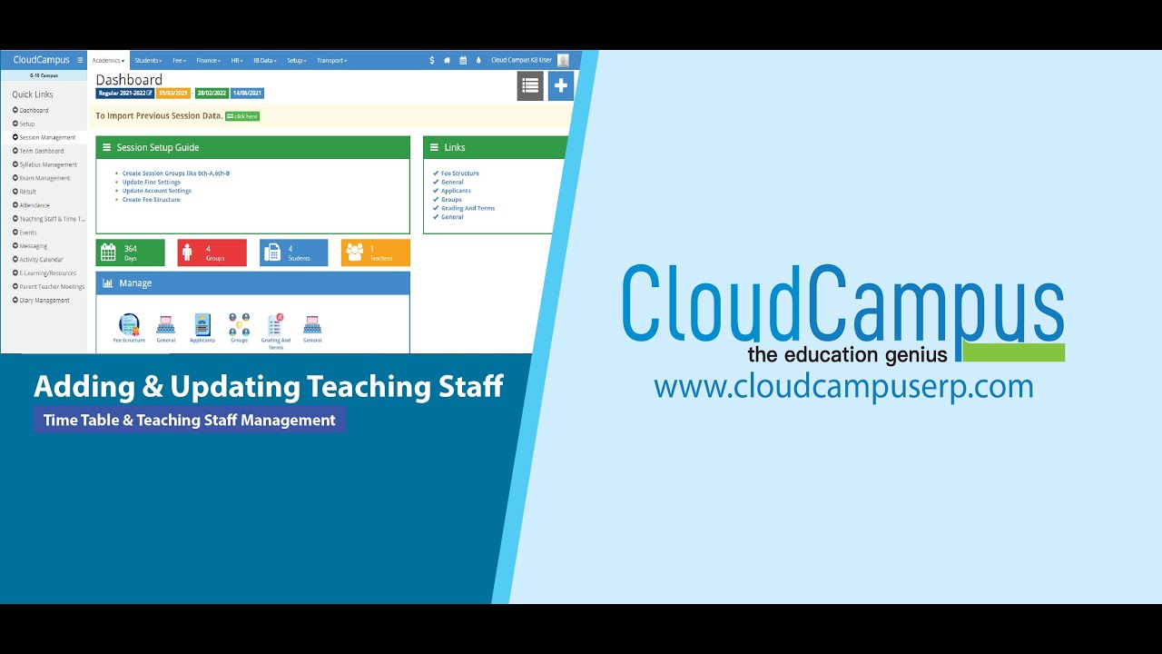 Step 01: Adding & Updating Teaching Staff in Cloud Campus ERP.