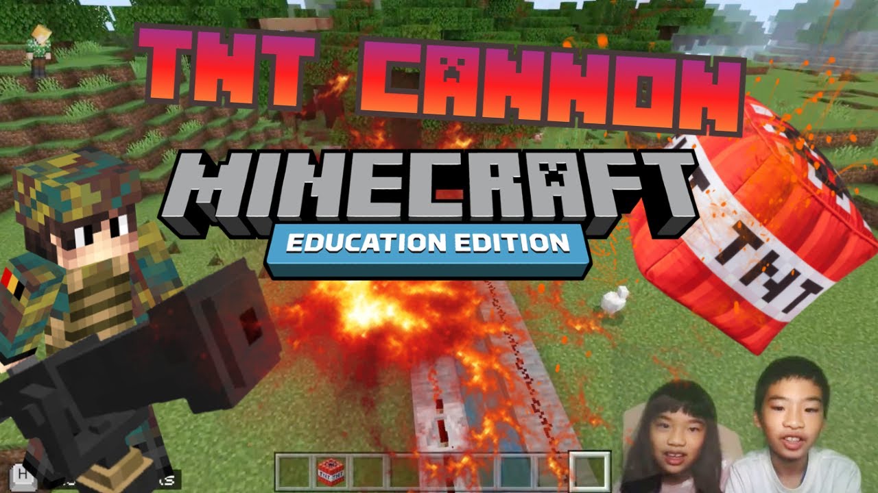 How to Code MINECRAFT: *TNT CANNON* in Minecraft: Education Edition with PYTHON