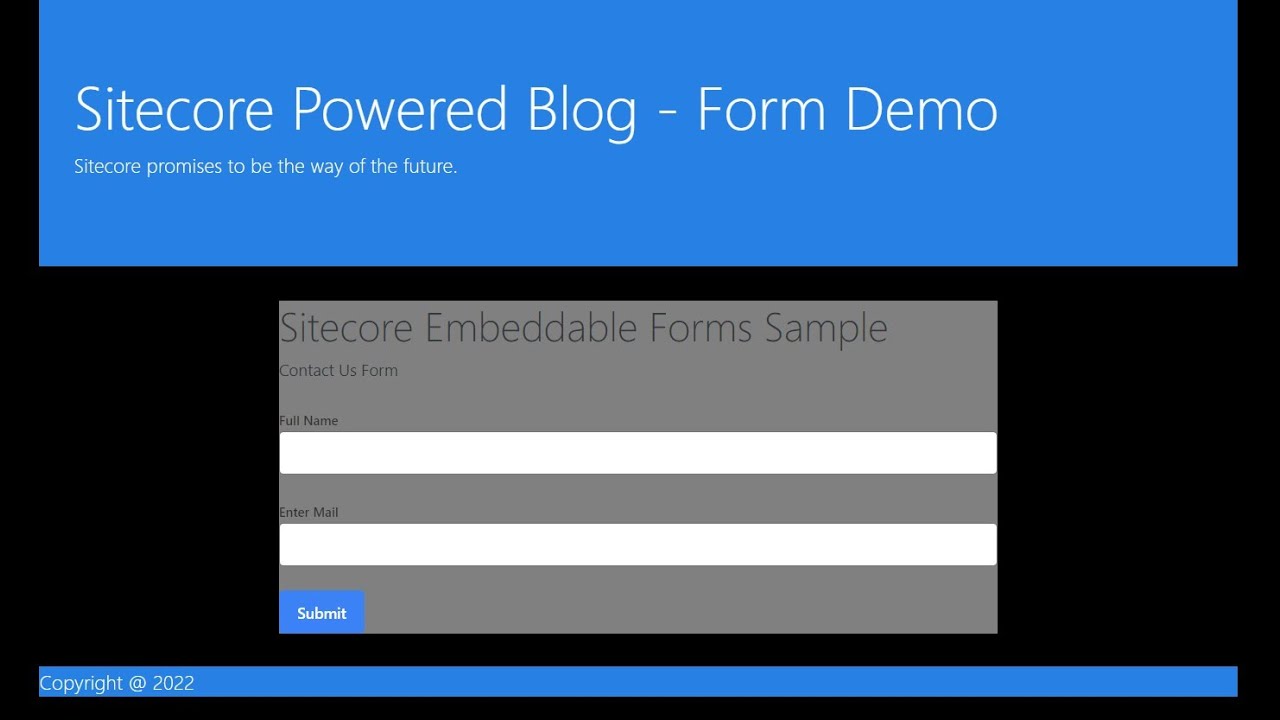 How To: Embed Sitecore 10.3 form to external website page