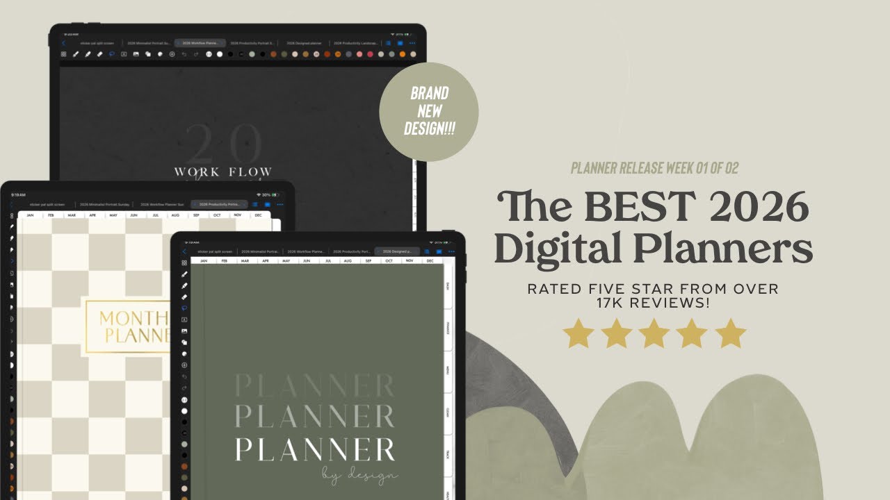 🤩 Y’ALL!! The BEST most Customizable digital planners for 2026! Brand NEW designs & workflow!! 🥳😍