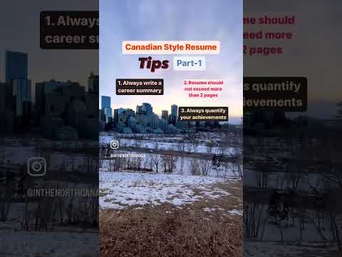 How to Make Canadian Style Resume 🇨🇦 | Recruiter’s Top 5 Tips | #shorts #resume #canadian