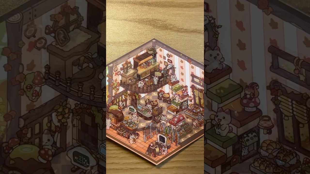 ASMR DIY 3D Miniature Sticker Scene: Little Rabbit Grocery 🐰🛒✨