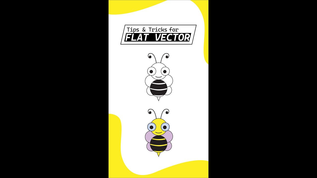 Vector Honeybee |  Illustrator Tips Shorts  | #shorts