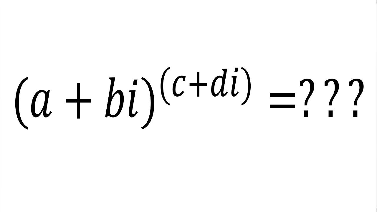 Complex Exponentiation