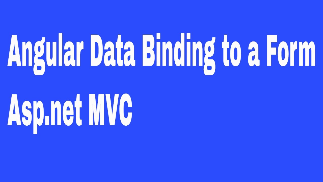 Angular Data Binding to a Form