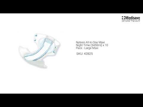 Nateen All In One Maxi Night Time 3450ml x 10 Pack Large Maxi 42825