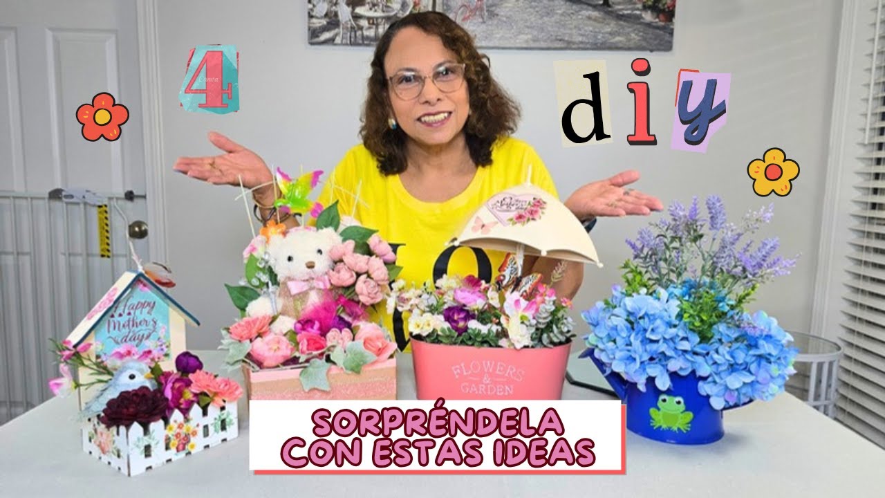 Regalos para Mamá Hechos a Mano 💐 4 Ideas DIY con Toque Primaveral