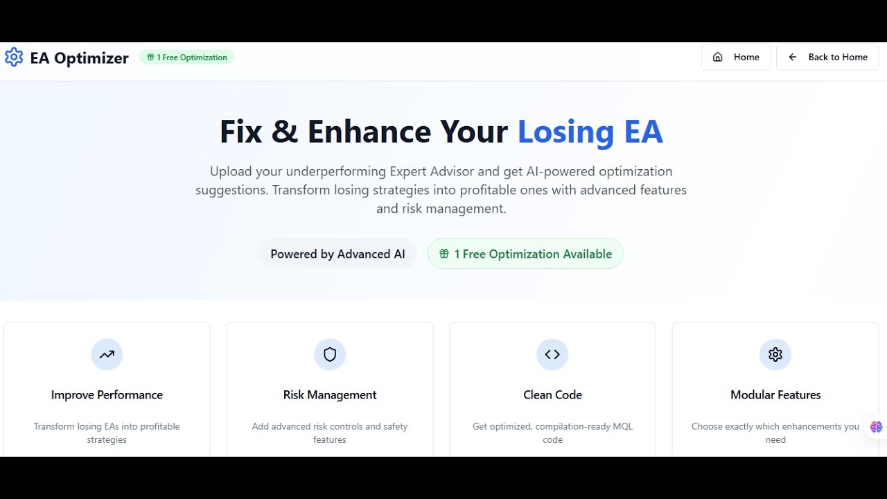 Fix Losing EAs Instantly with AI | Optimize Your MT4/MT5 Expert Advisor | EA Optimizer