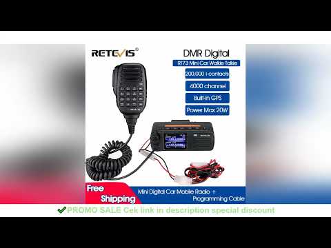Retevis RT73 Car Radio Mobile Ham Radio VHF UHF Autoradio DMR Digital Mobile Radio Station GPS Trans