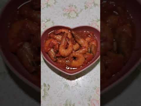 Jumbo shrimp with tomatoes /@GALABUganda #shorts