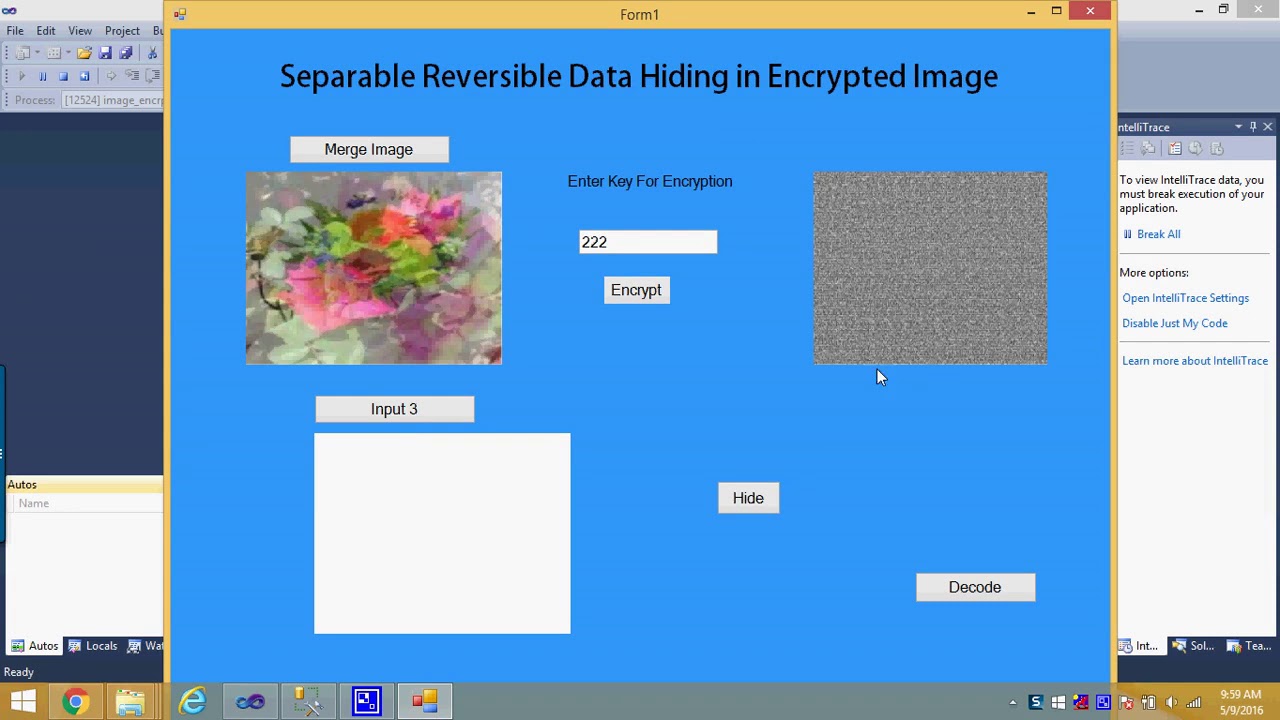 Seprable Reversible Data Hiding in Encrypted Image in Dotnet - OKOK PROJECTS- Final Year ...