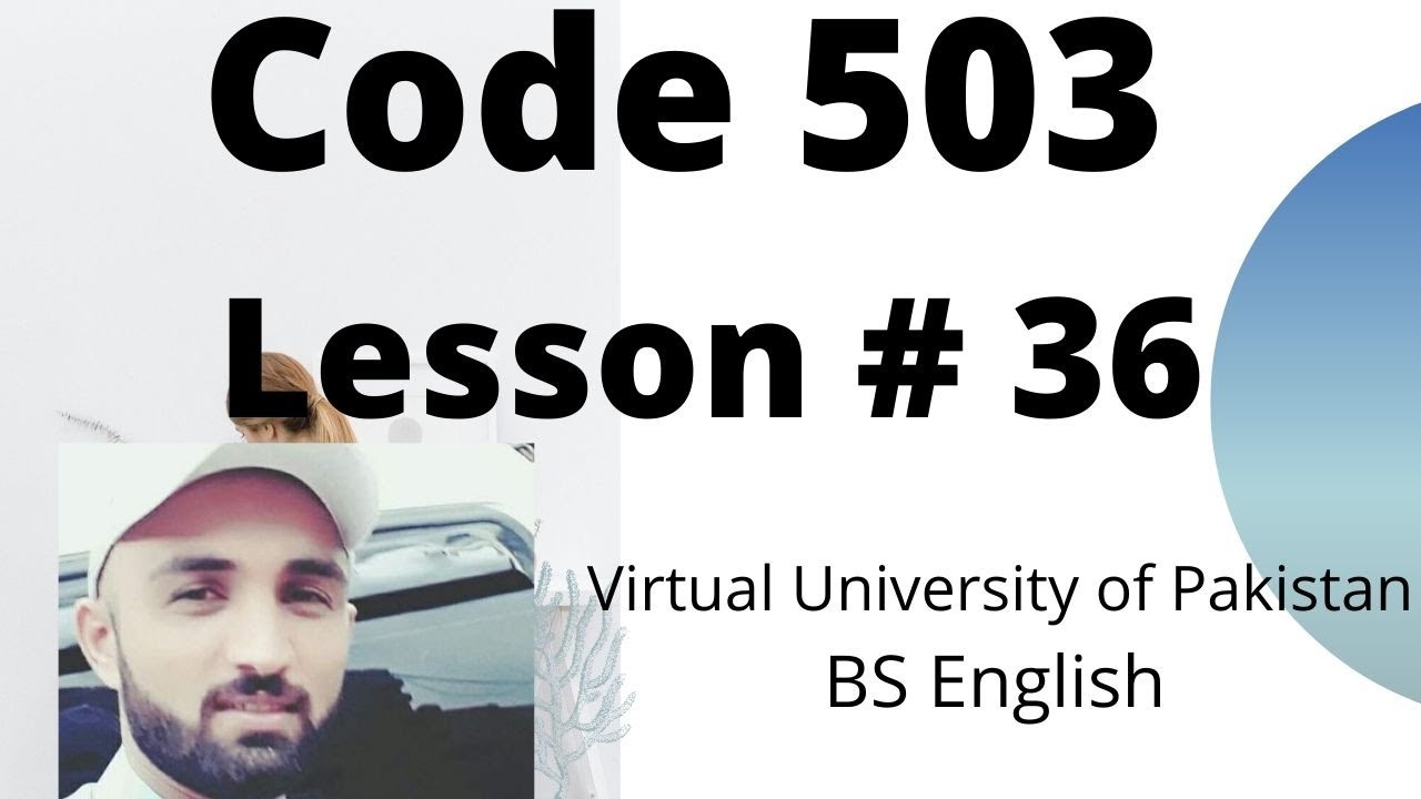Computer Assisted Language Learning  Code 503 Lesson 36