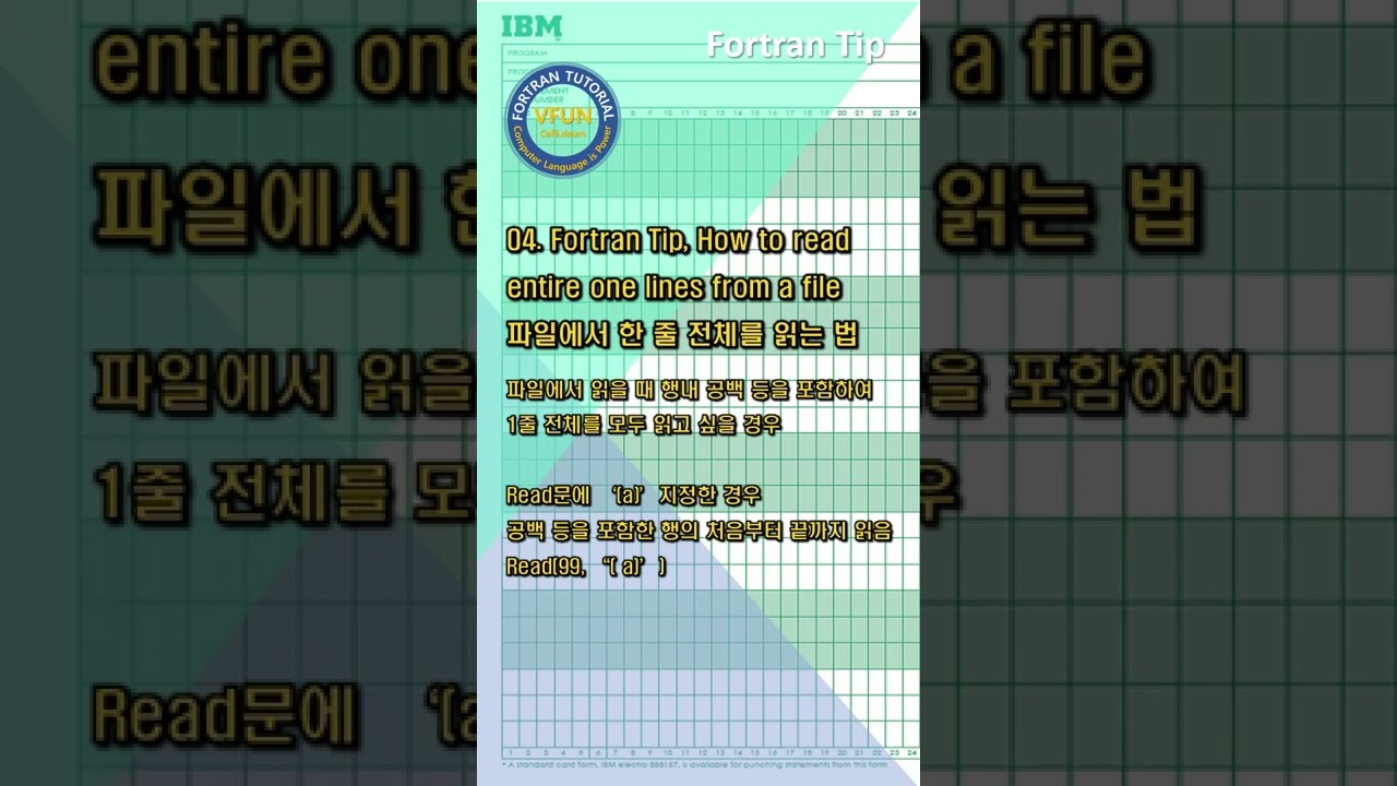 04  Fortran Tip, How to read entire one line from a file