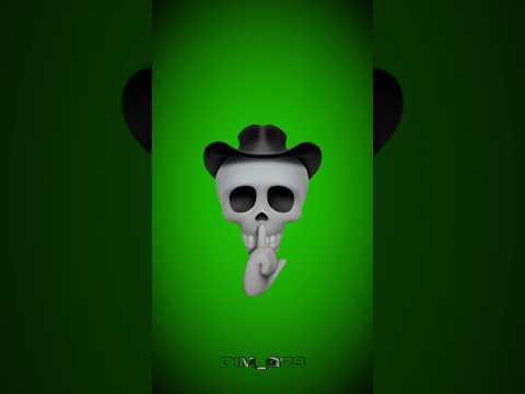 Skull face green screen template | skull face