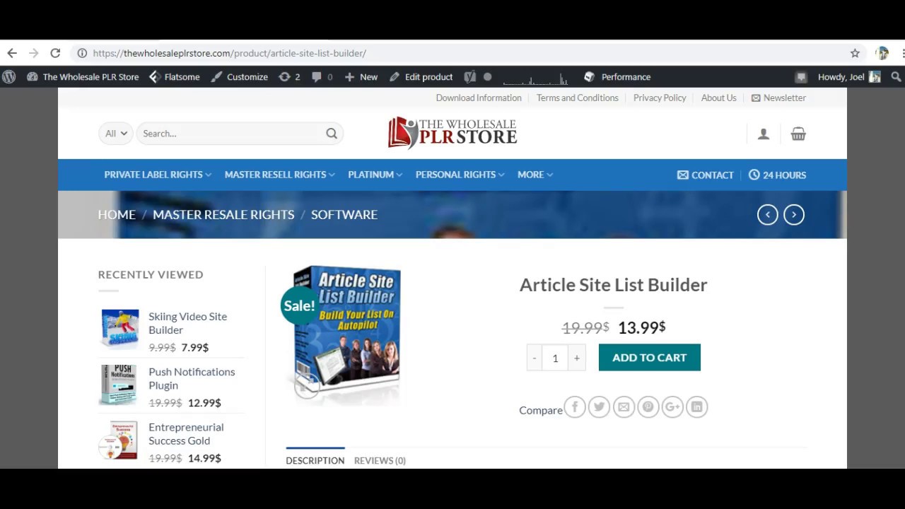 Article Site List Builder - The Wholesale PLR Store Preview