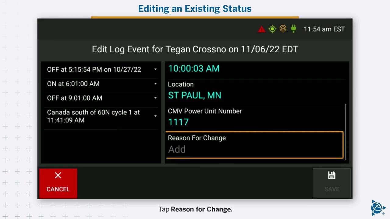 Editing an Existing Status