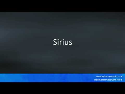 Pronunciation of the word(s) "Sirius".