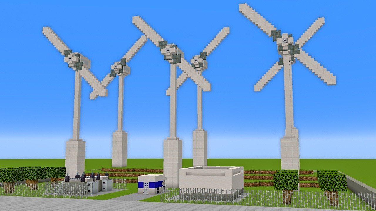 How To Make a Wind Farm In Minecraft | City Tutorial - Minecraft Builders