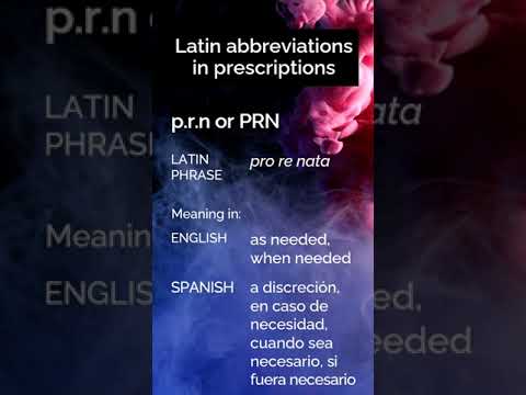What does p.r.n. mean in medicine? #mAbbr