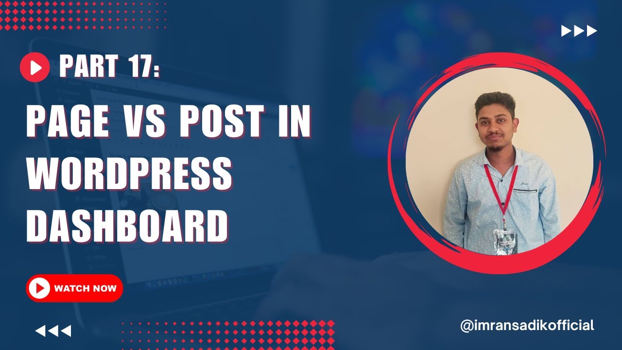 WordPress Bangla Tutorial for Beginners | 17. Difference Between Page & Post In WordPress Dashboard
