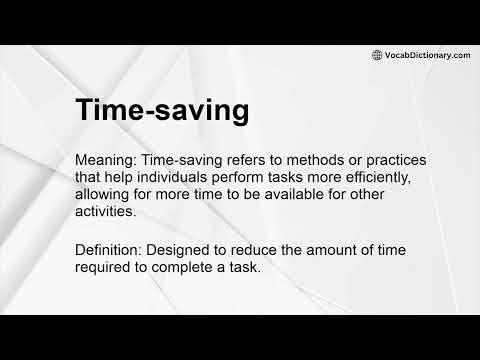 Time-saving Meaning