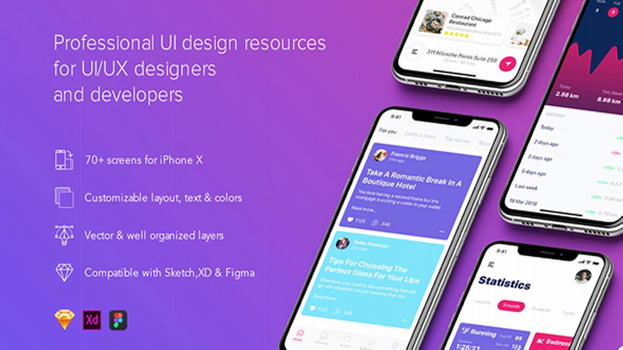 PRISMA - Mobile UI Kit for IphoneX | Themeforest Website Templates and Themes