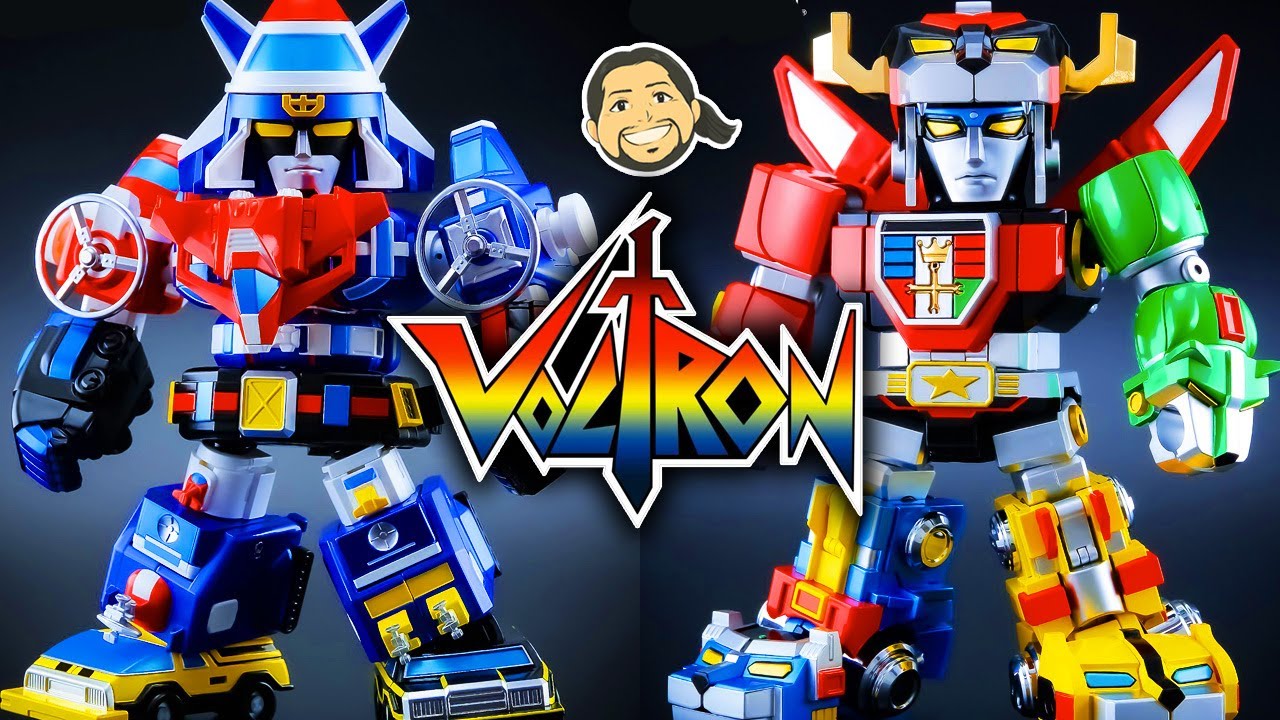 Super Cute Transforming Voltron - Die-Cast Lion Force Voltron and Vehicle Voltron - Mega Jay Retro