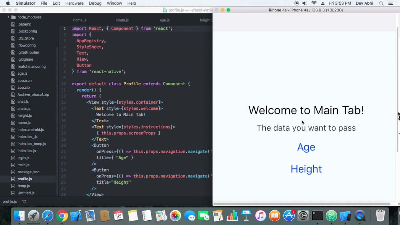 Nested react native navigation demo