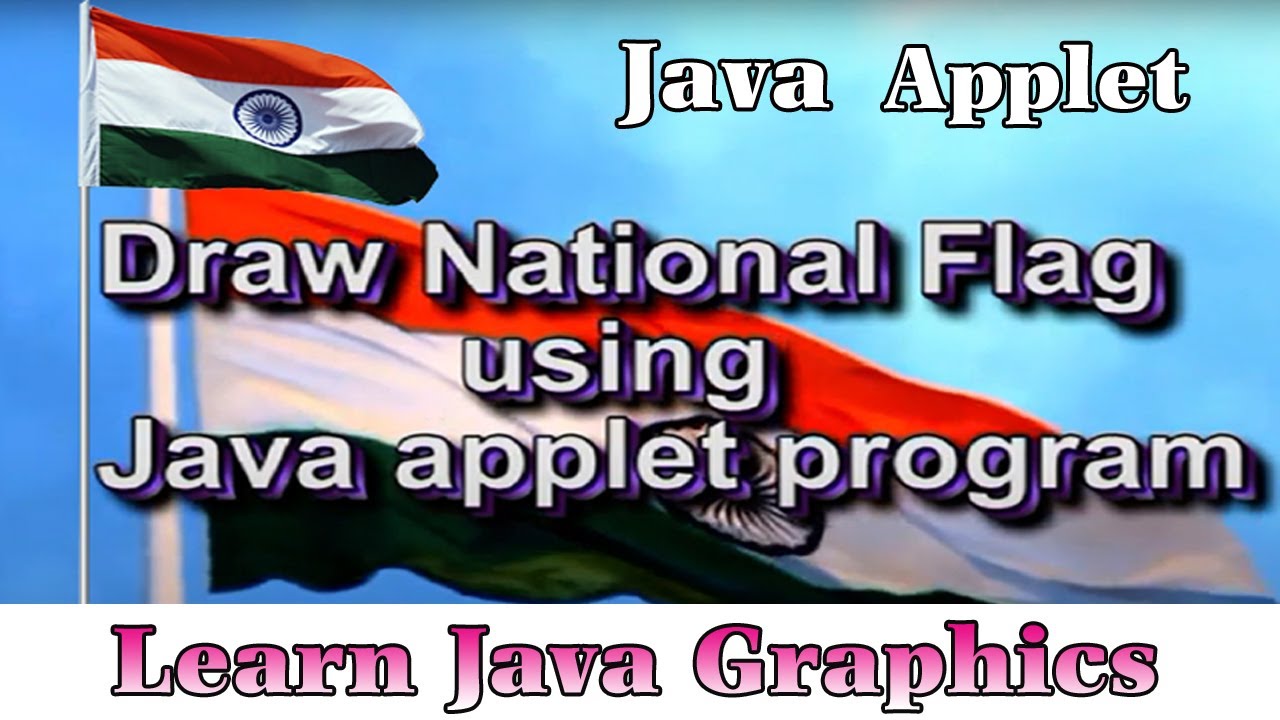 Draw National Flag using Java applet program || Design Indian flag using java applet