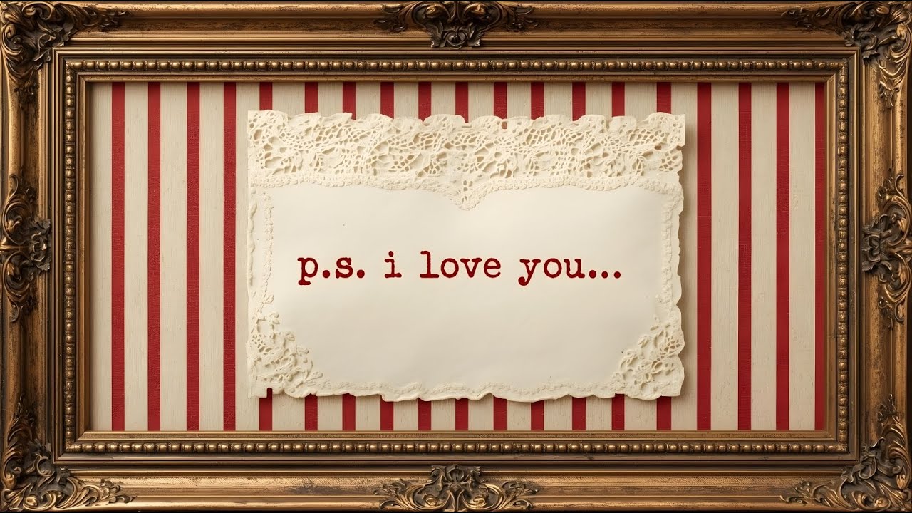 Romantic “P.S. I Love You” 💌 | Cozy Framed TV Art for Valentine’s Ambience