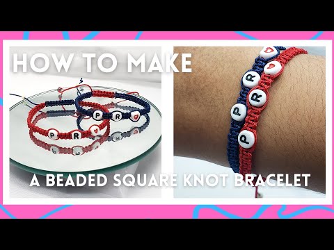How to create a beaded square knot bracelet|Jewelry Tutorial| Macrame|Handmade Jewelry| Tutorial