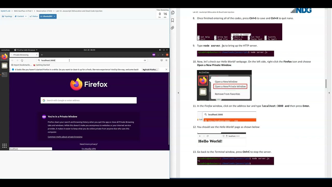 Lab 10: JavaScript Obfuscation & Dead Code Injection