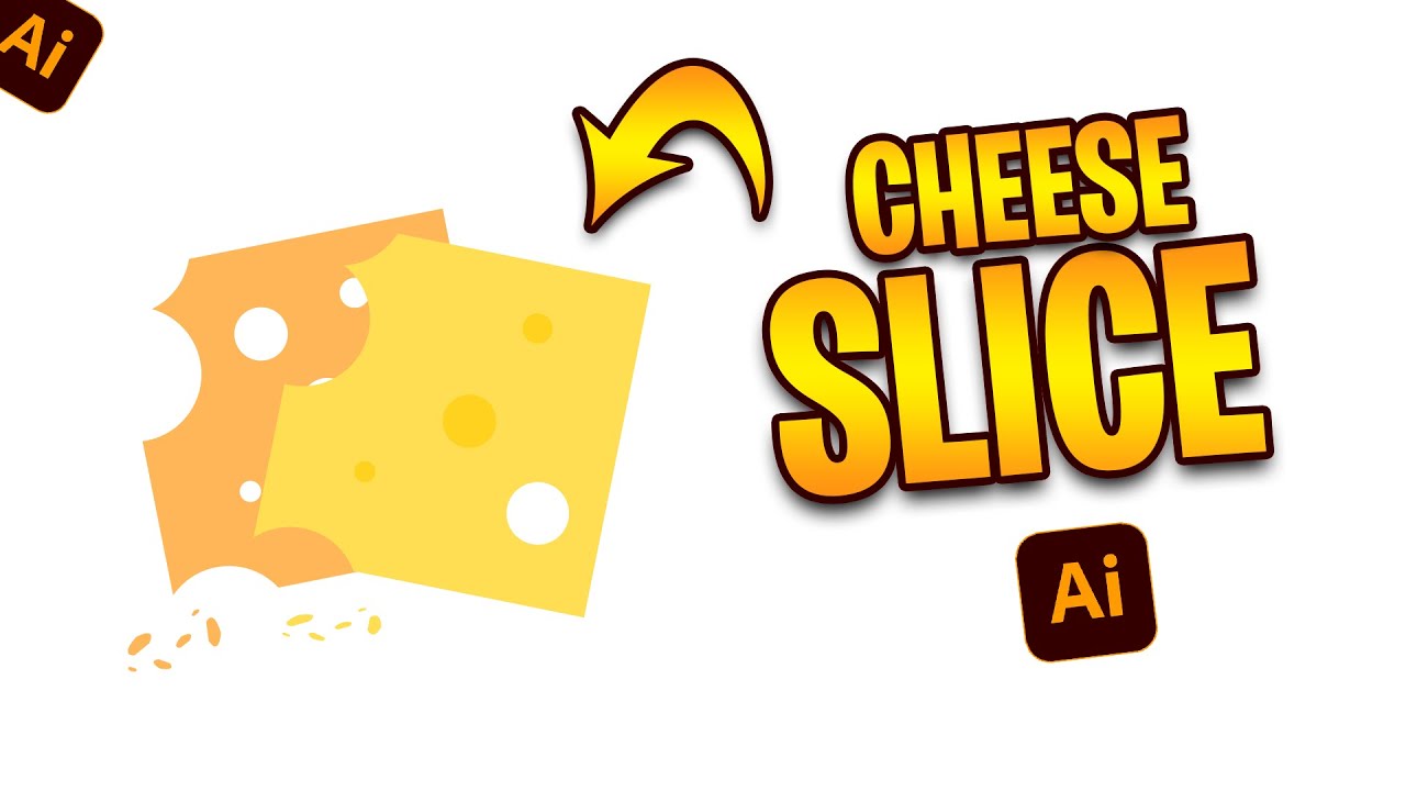 How to Make Cheese Slice in Adobe Illustrator | Illustrator Tutorial