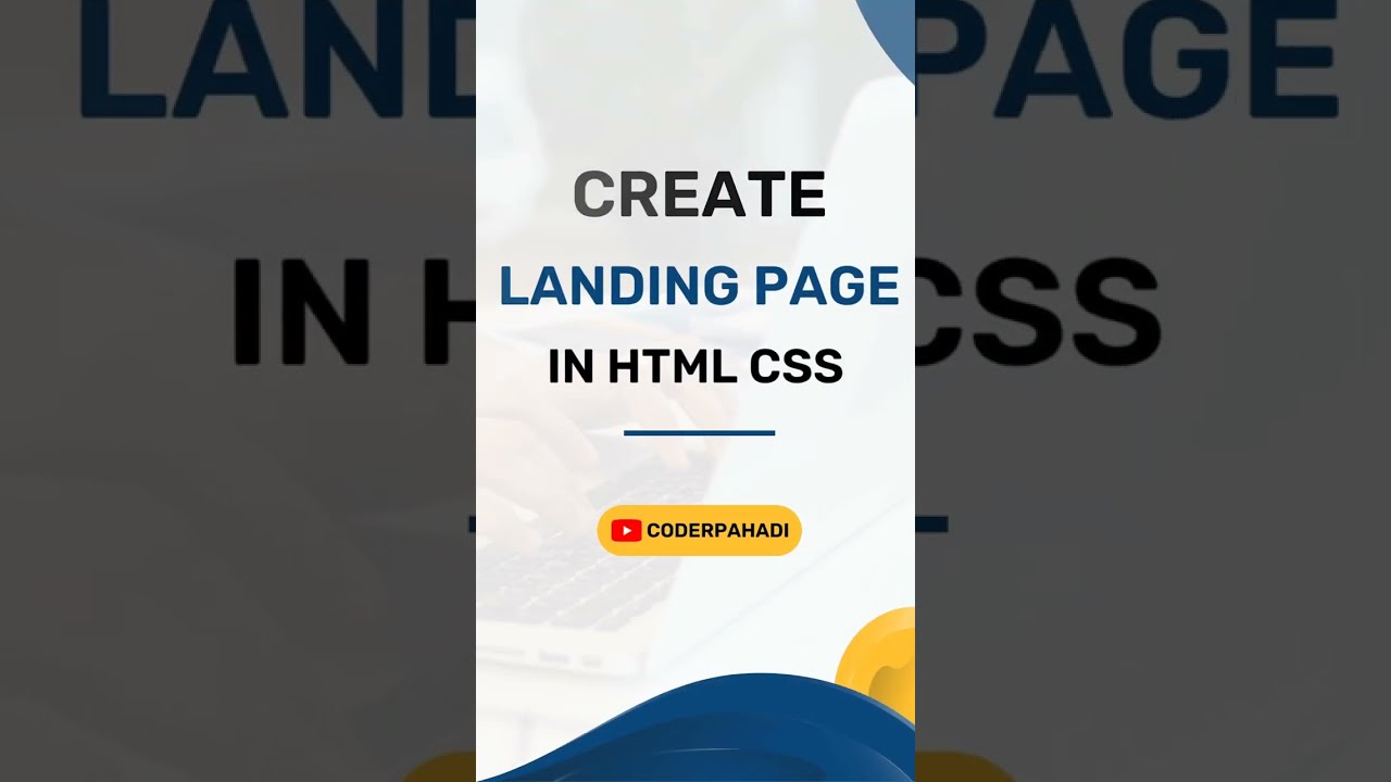 Create a Simple Landing Page for Your Website in HTML CSS  | Get Free Source Code