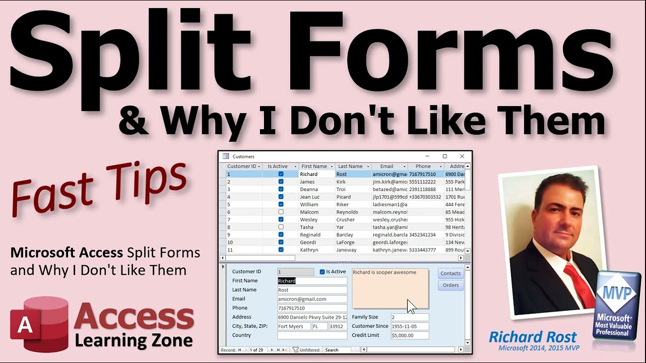 Microsoft Access Split Forms and Why I Don't Like Them