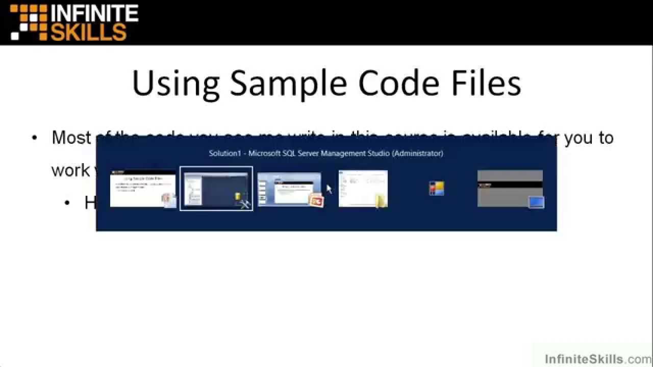 Microsoft SQL Server Exam 70-461 Tutorial | Using Sample Code Files