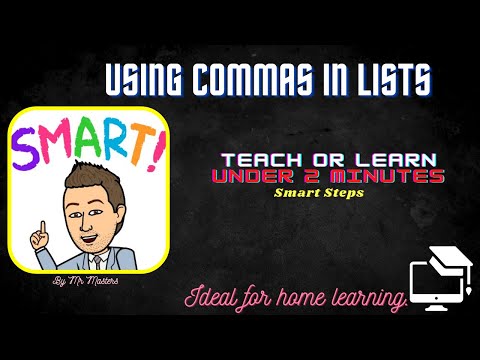 Commas in a list - Simple Steps