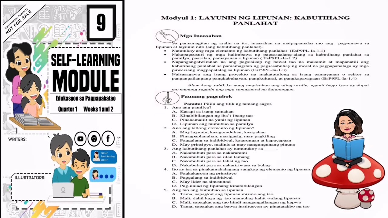 ESP GRADE 9 LEARNING MODULE 1 INSTRUCTIONS