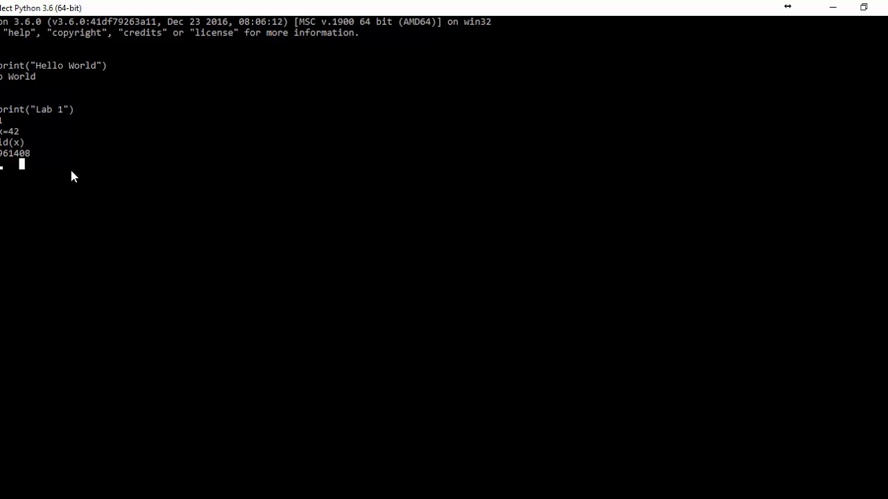 Lab 1 - Python Basic