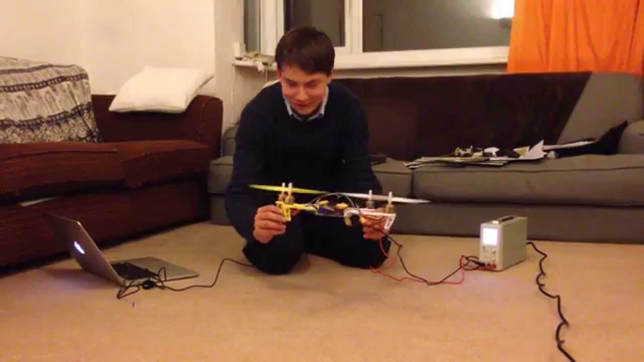 Micropython Quadcopter: First engine test