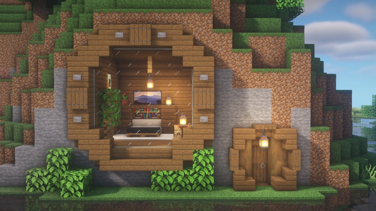 Minecraft | How to build a Riverside Mountain House - Minecraft Builders