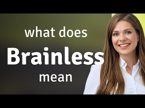 Brainless — meaning of BRAINLESS