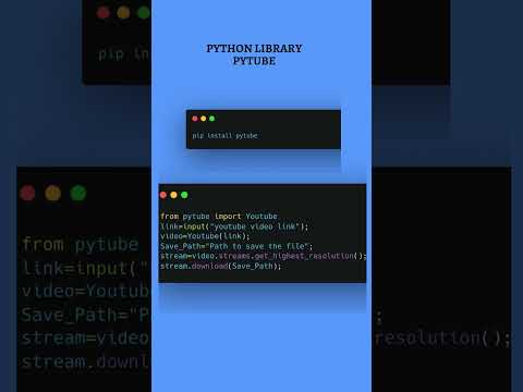 Download youtube videos using Python.