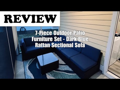Review 2025: 7-Piece Patio Furniture Set with PE Rattan Sofa and Coffee Table